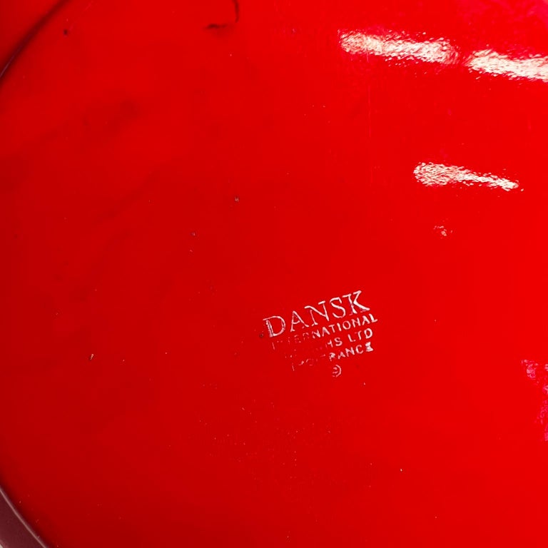1950s Dansk IHQ Red Fondue Kobenstyle Sauce Pot France For Sale at 1stDibs