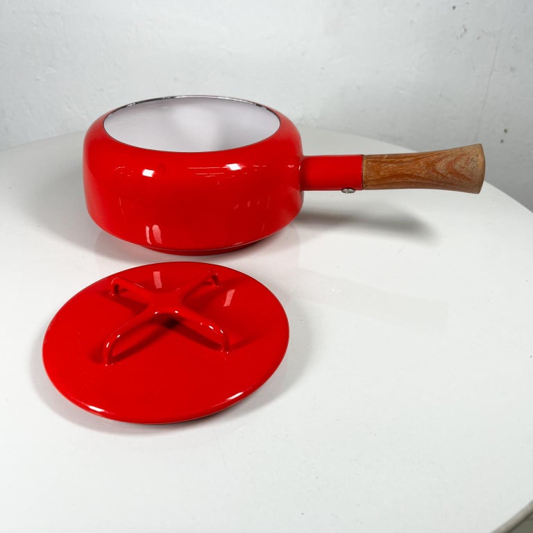 1950s Dansk IHQ Red Fondue Kobenstyle Sauce Pot France For Sale at 1stDibs