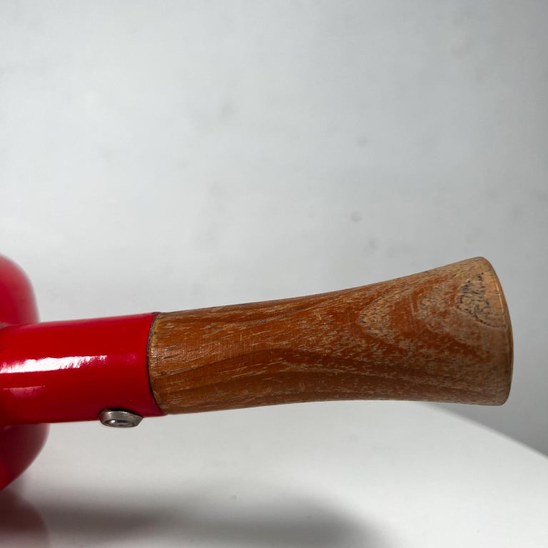 1950s Dansk IHQ Red Fondue Kobenstyle Sauce Pot France For Sale at 1stDibs