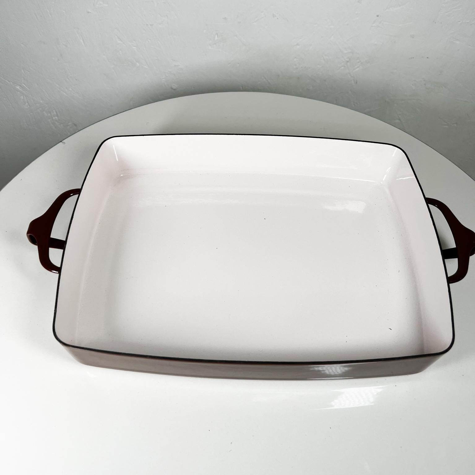 1950s Dansk Jens Quistgaard Large Brown Enamel Casserole Paella Pan ...