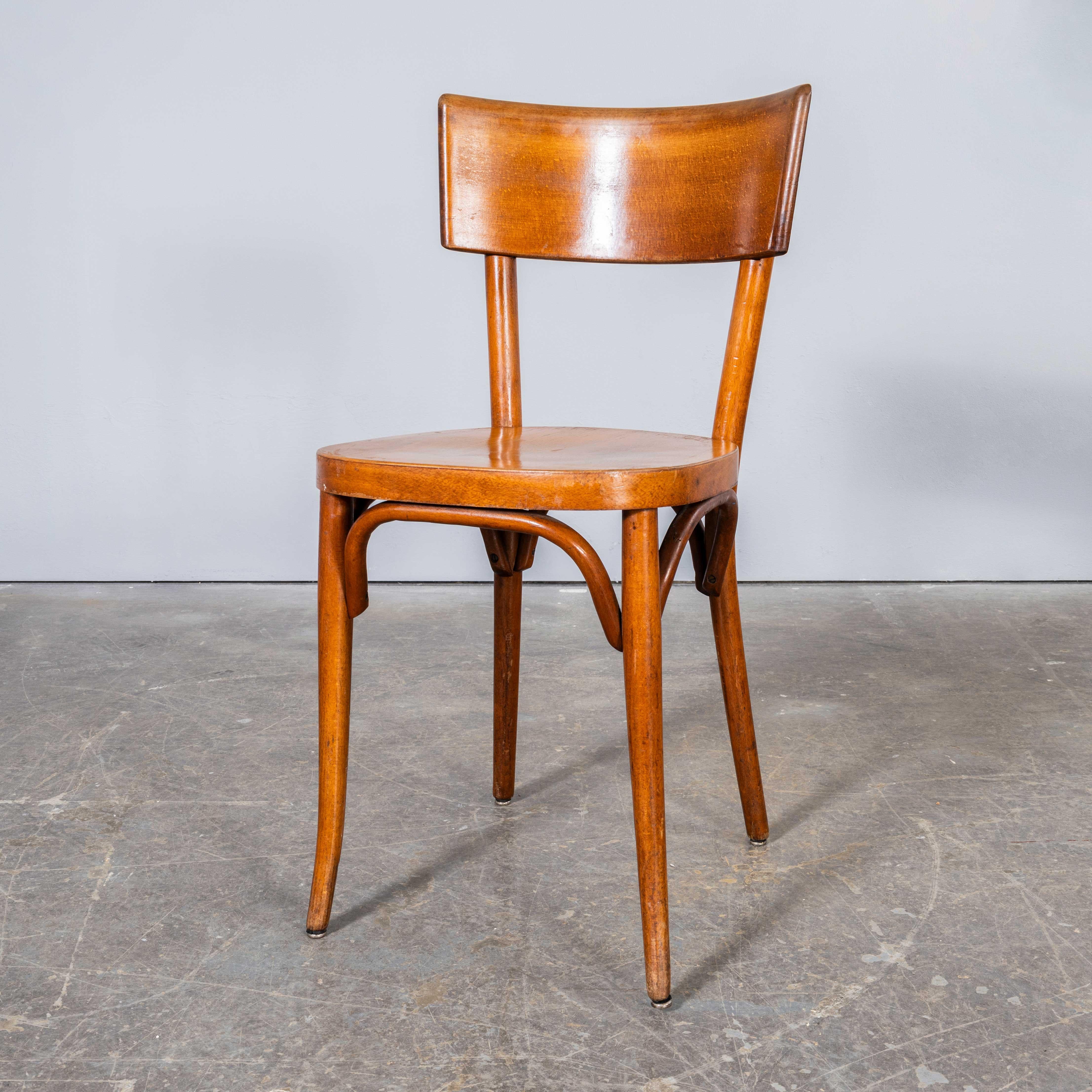 1950's Dark Honey Colour Baumann Bentwood Dining Chairs - Good Qty ...