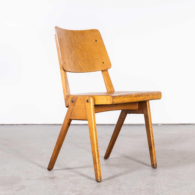 1950's Deep Back Casala Stacking Dining Chair, Set of Five at 1stDibs