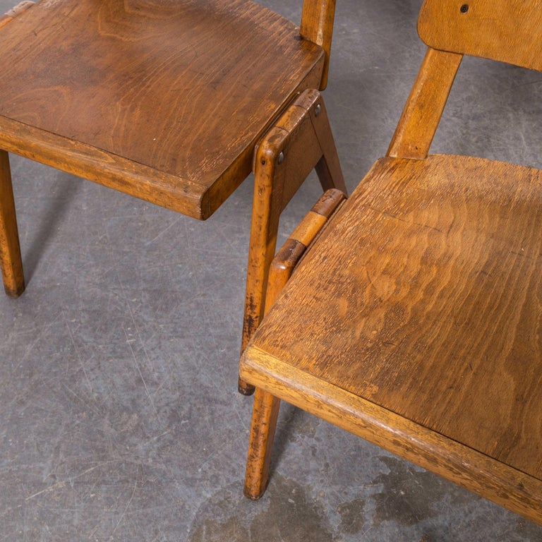 1950's Deep Back Casala Stacking Dining Chair, Set of Five at 1stDibs