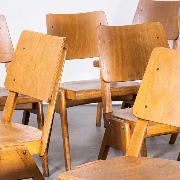 1950's Deep Back Casala Stacking Dining Chair, Set of Ten For Sale at ...