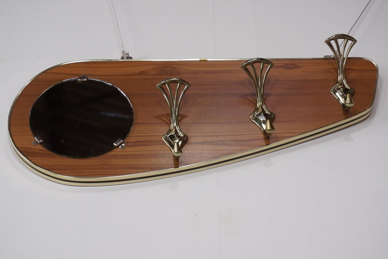 1950s Design Wall Mounted Coat Rack at 1stDibs