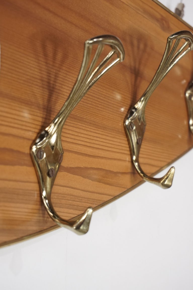 1950s Design Wall Mounted Coat Rack at 1stDibs