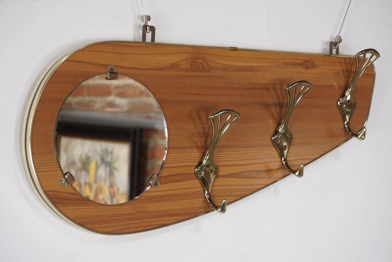 1950s Design Wall Mounted Coat Rack at 1stDibs