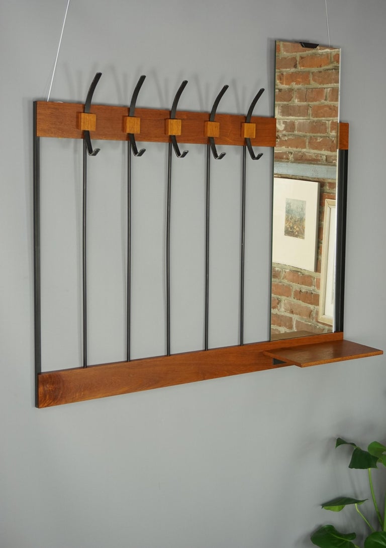 1950s Design Wall Mounted Coat Rack at 1stDibs