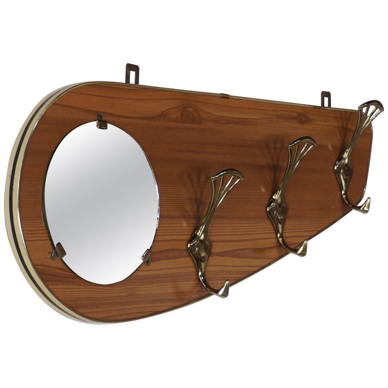 1950s Design Wall Mounted Coat Rack at 1stDibs