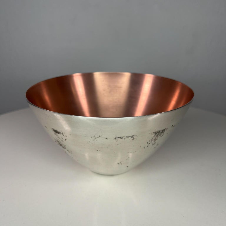 1950s DGS Modernist Bowl in Silverplate and Enamel Denmark For Sale at ...