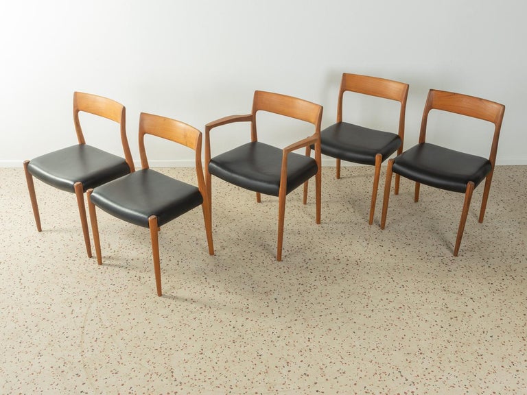 1950s Dining Chairs by Nils Otto Møller, Set of 5 For Sale at 1stDibs