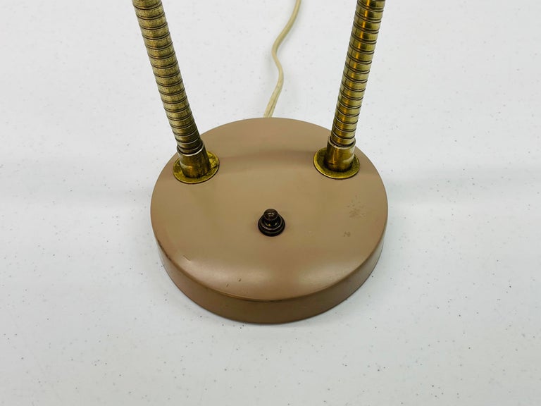 1950s Double Gooseneck Table Lamp For Sale at 1stDibs