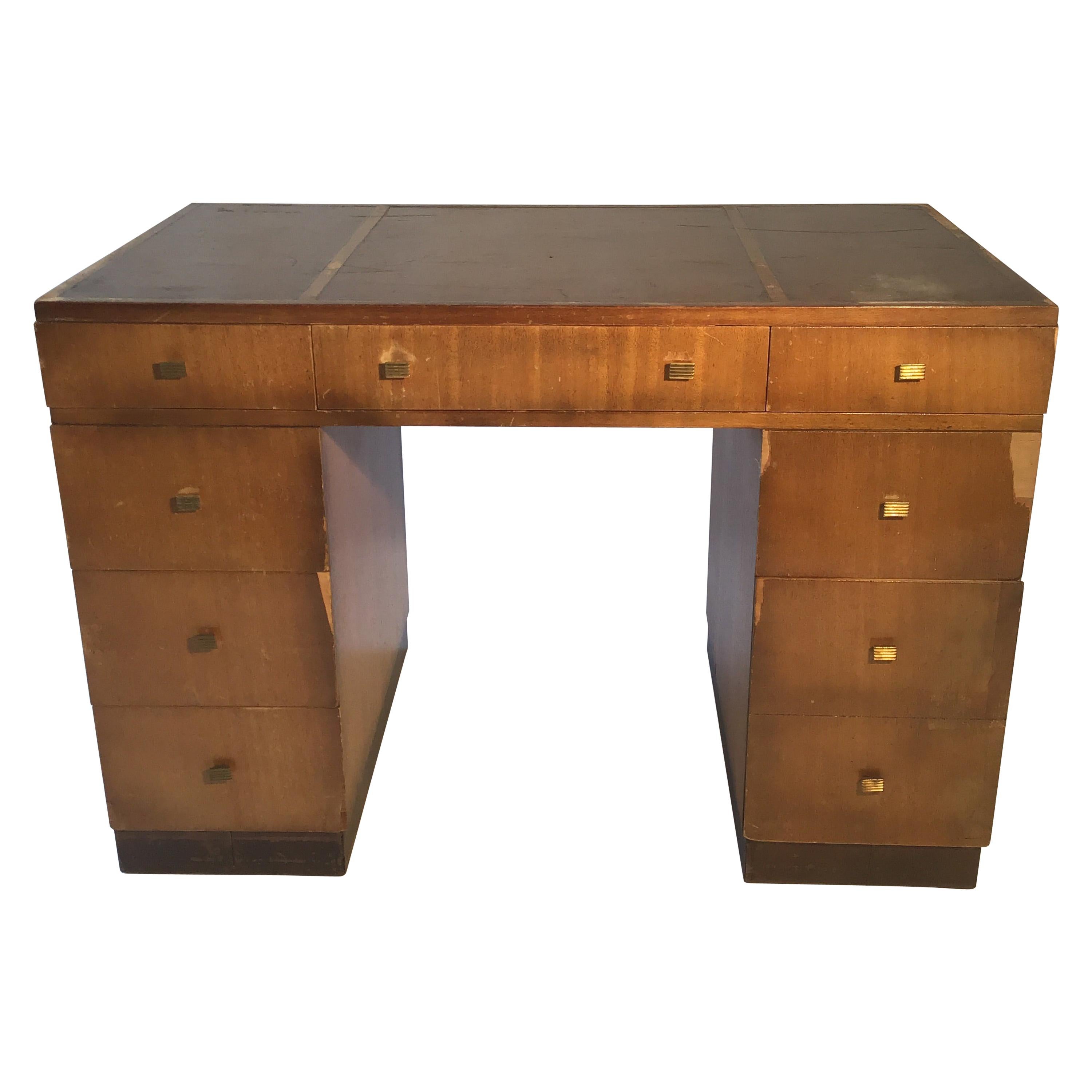 Retro Orange 1950s Desk at 1stdibs