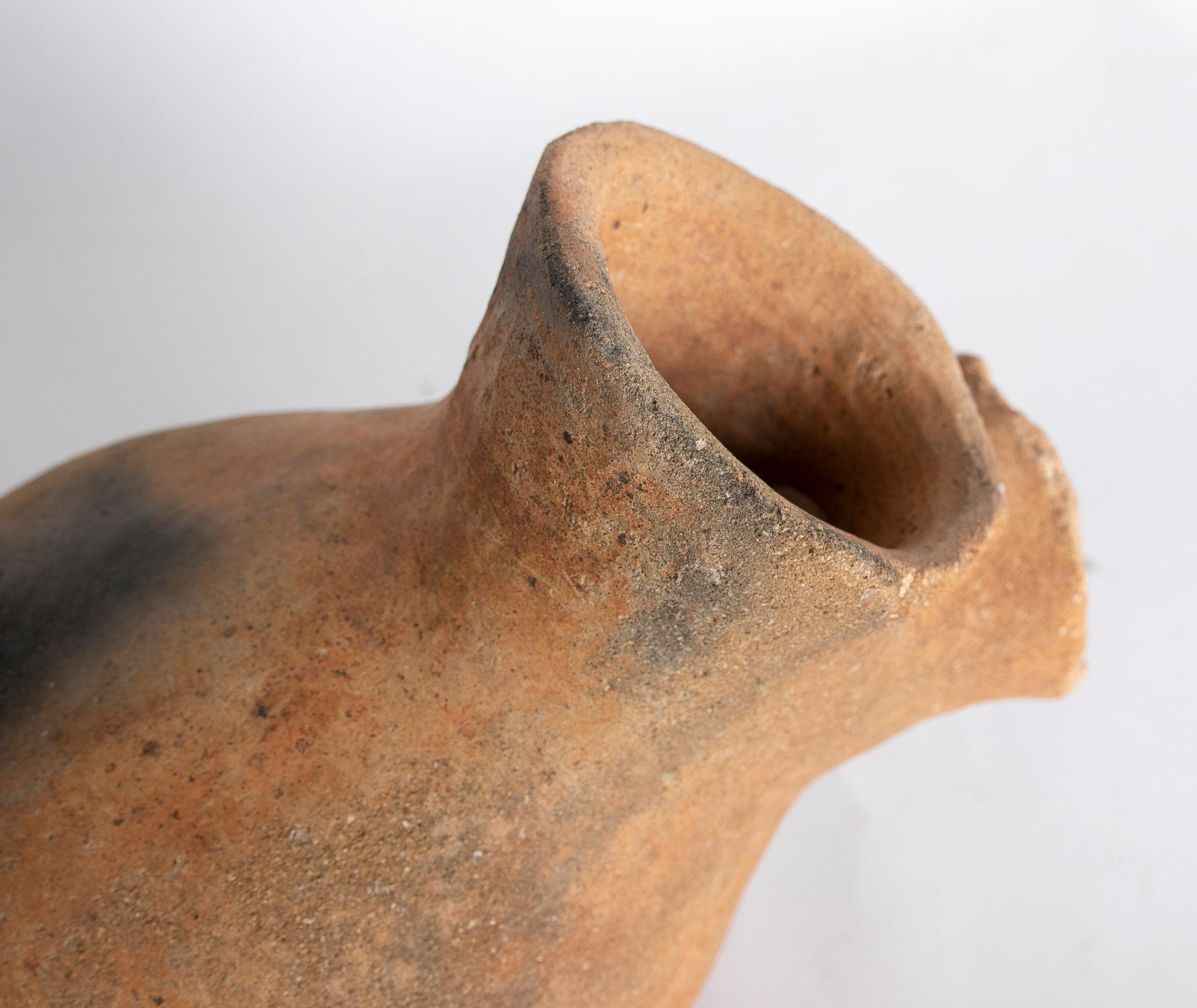 1950s Earthenware Vase with Two Mouths and Rounded Shapes For Sale at ...