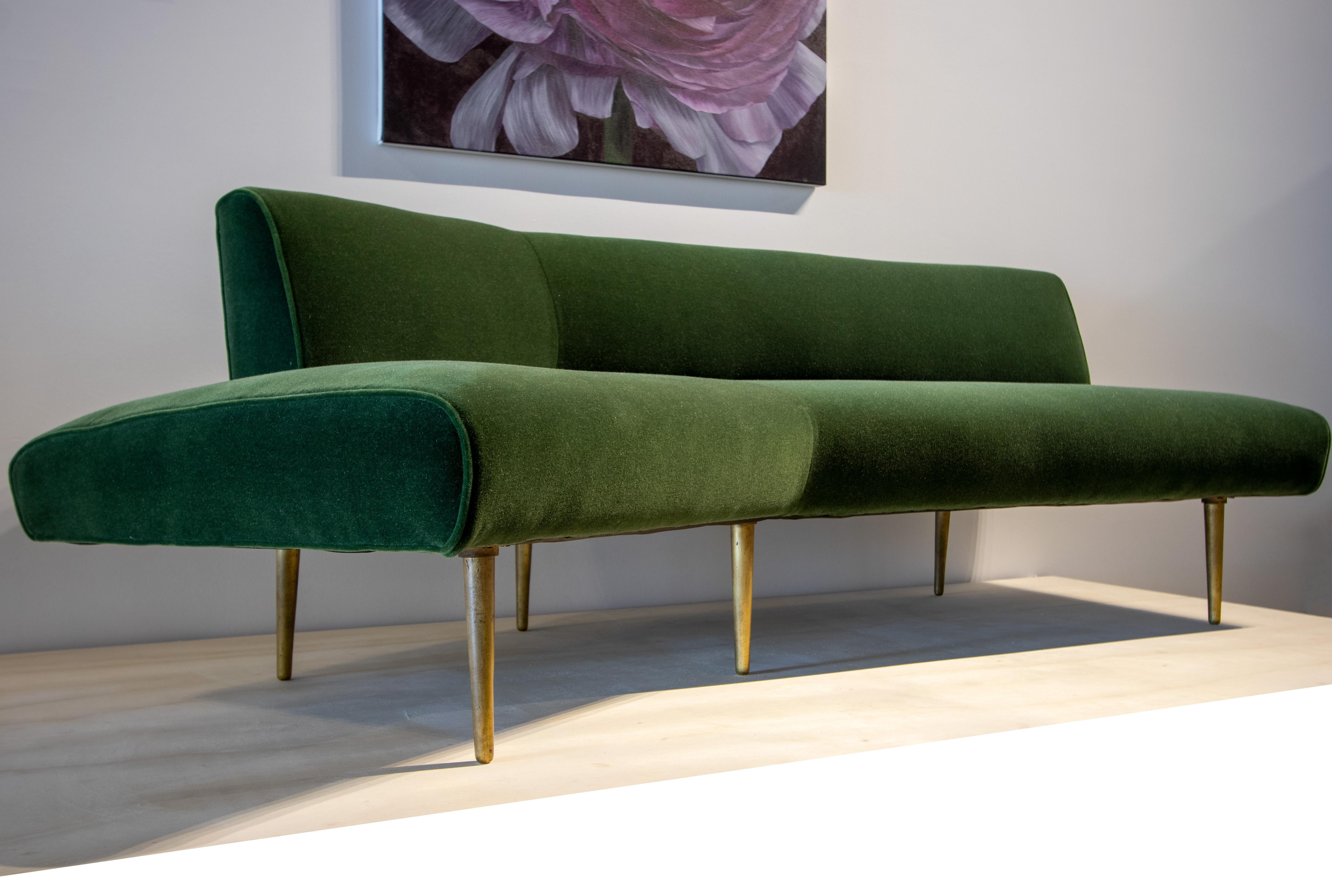 1950s Edward Wormley for Dunbar no. 4756 wing shaped sofa in Mohair and ...
