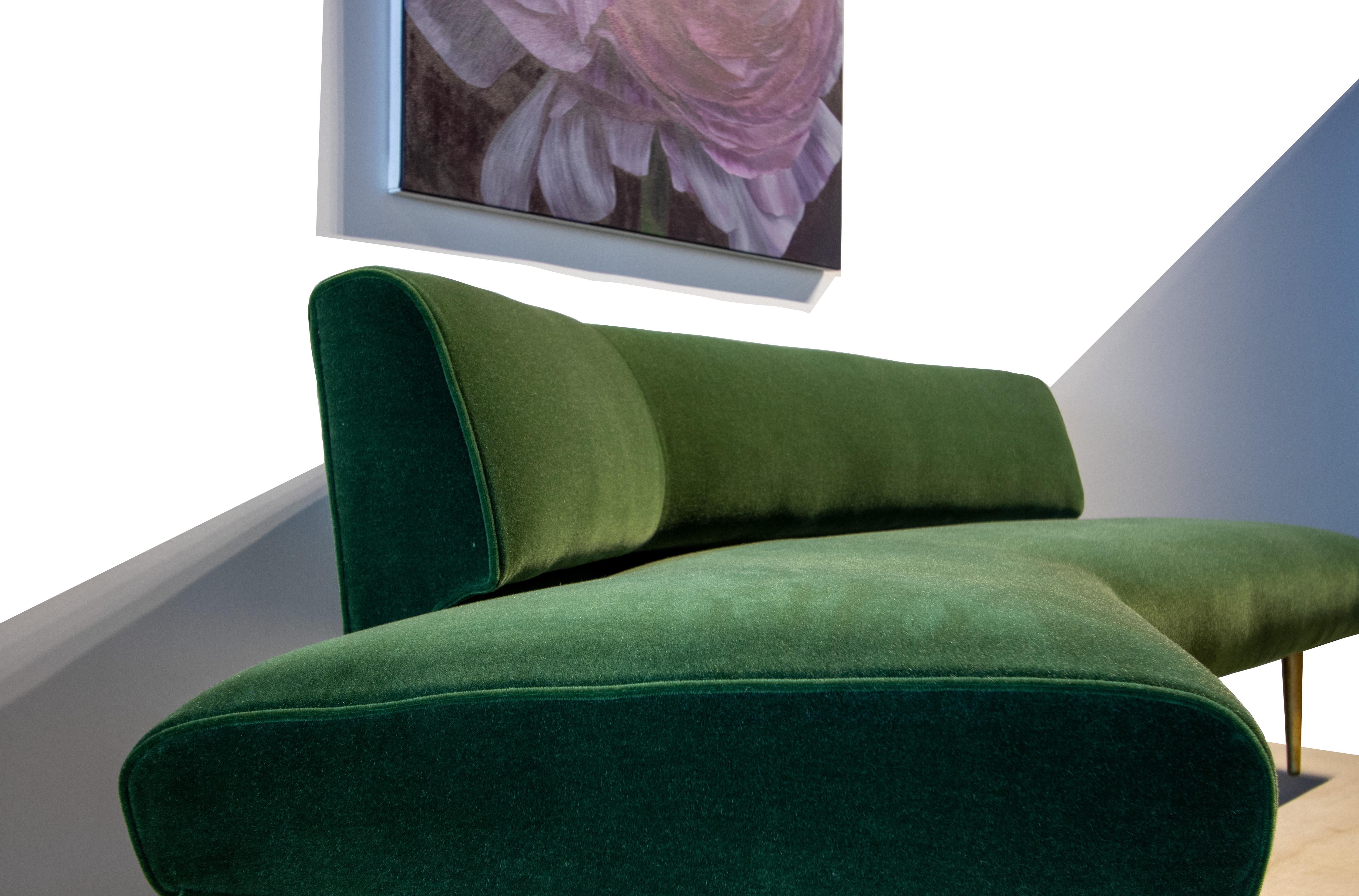 1950s Edward Wormley for Dunbar no. 4756 wing shaped sofa in Mohair and ...