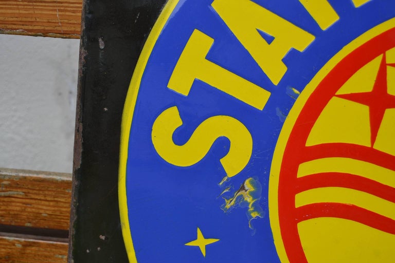 1950s Enamel Two-Sided Publicity Sign Philips Service-Station at 1stDibs