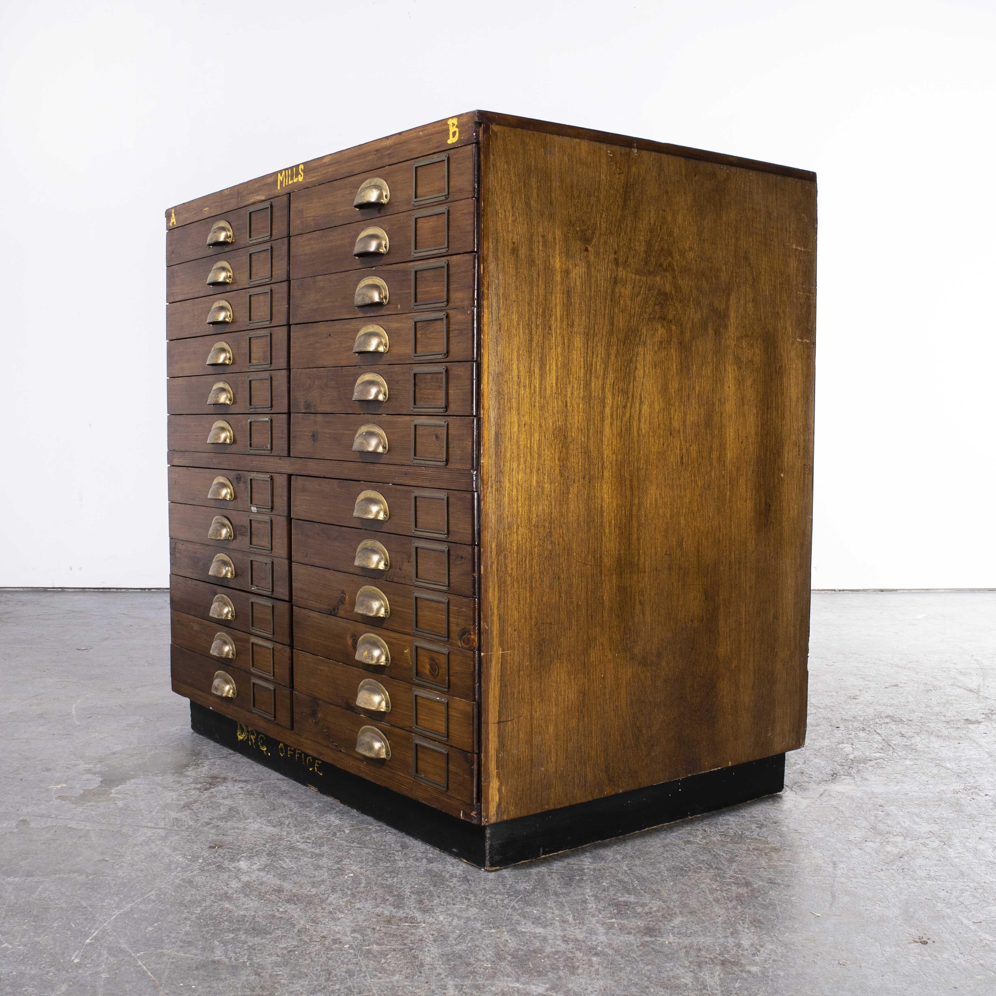 1950's Engineers Drawer Units, Twenty Four Drawers '1226' For Sale at ...