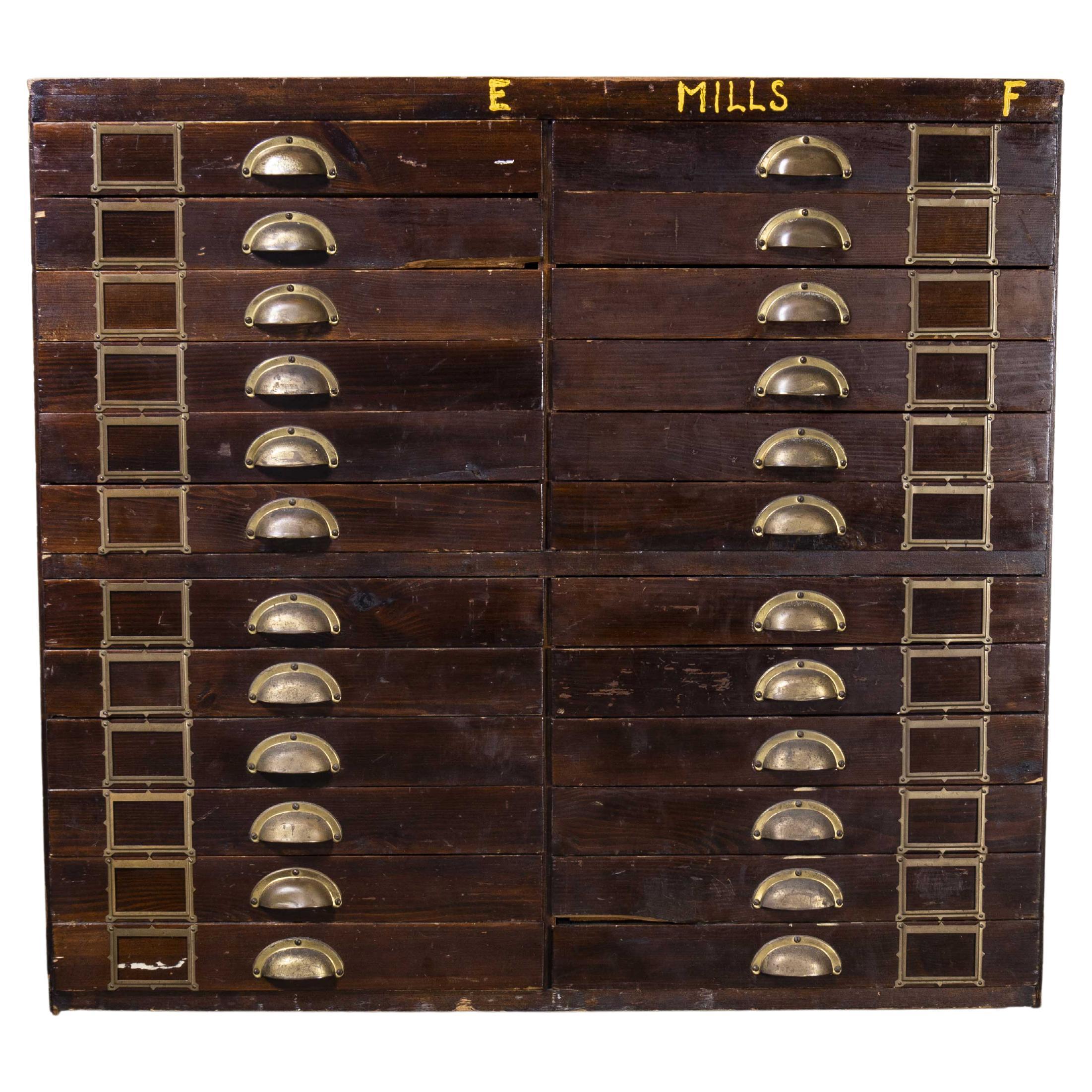 1950's Engineers Drawer Units, Twenty Four Drawers '1226.2' For Sale at ...