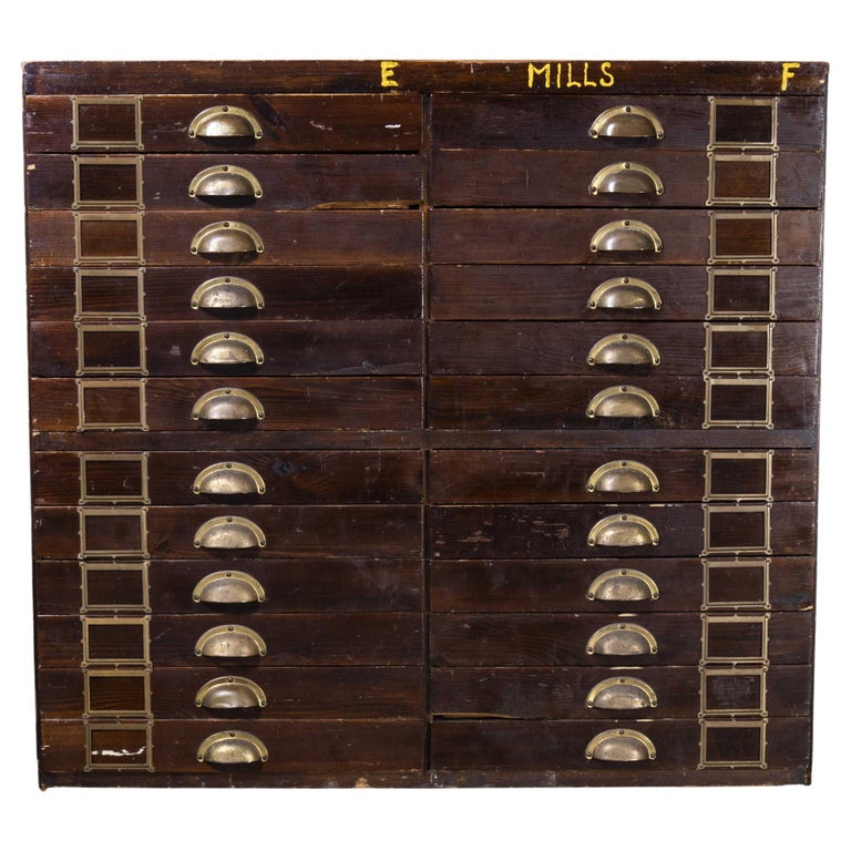 1950's Engineers Drawer Units, Twenty Four Drawers '1226.1' For Sale at ...