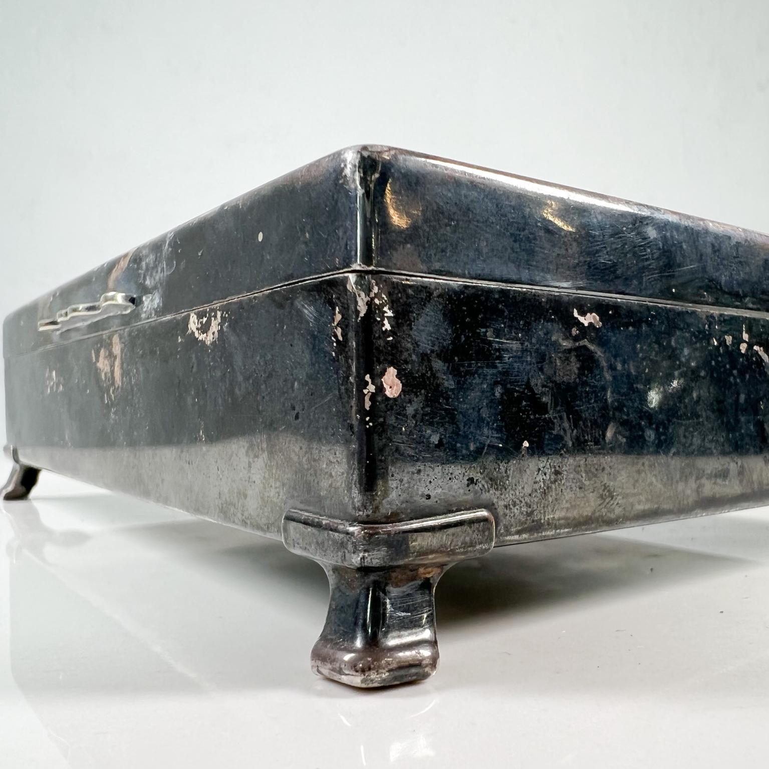 1950s England Fancy Aristocrat Vintage Silverplate Keepsake Box at ...