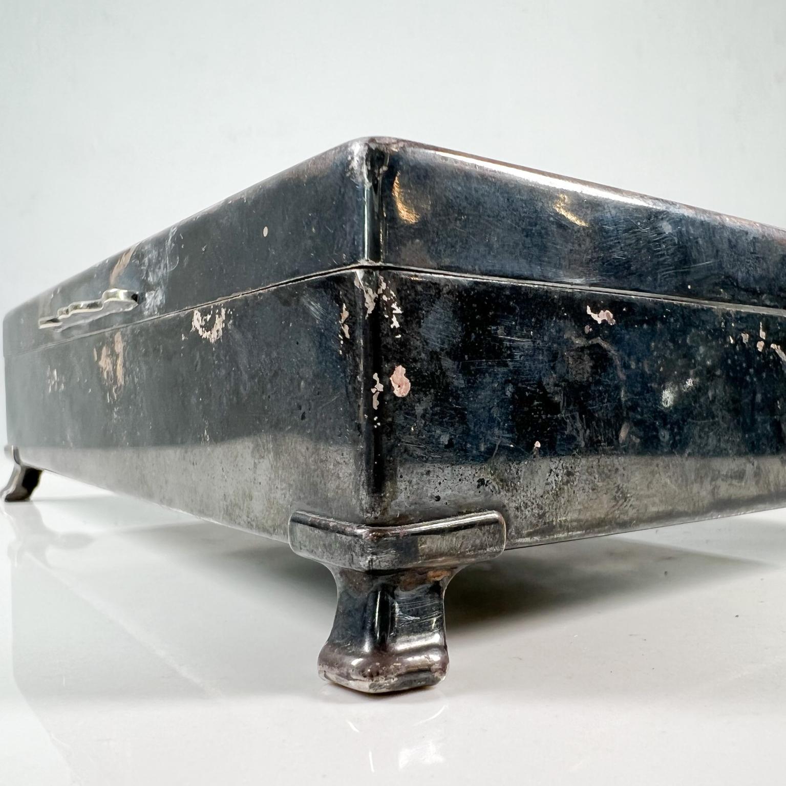 1950s England Fancy Aristocrat Vintage Silverplate Keepsake Box at ...