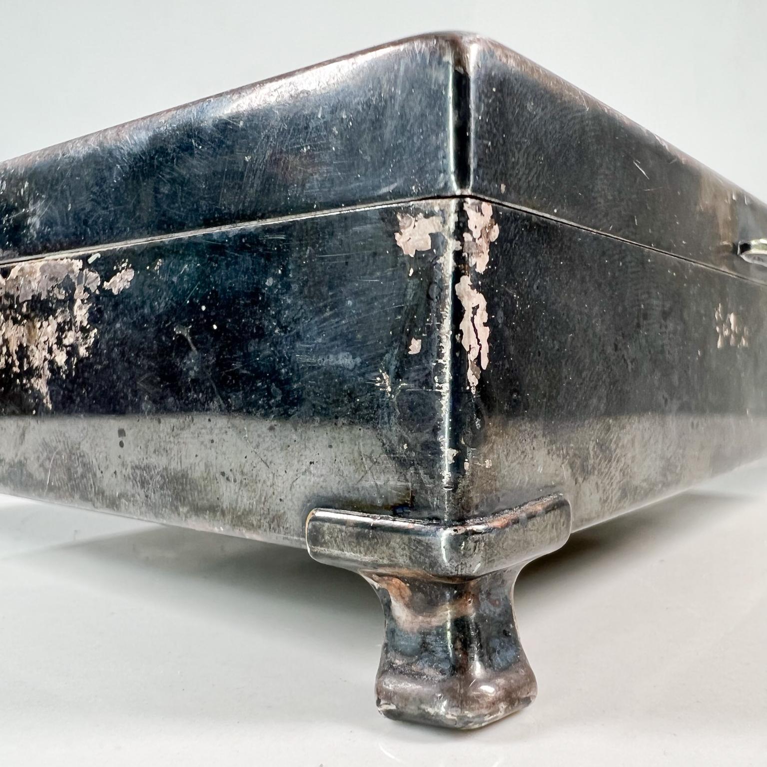 1950s England Fancy Aristocrat Vintage Silverplate Keepsake Box at ...