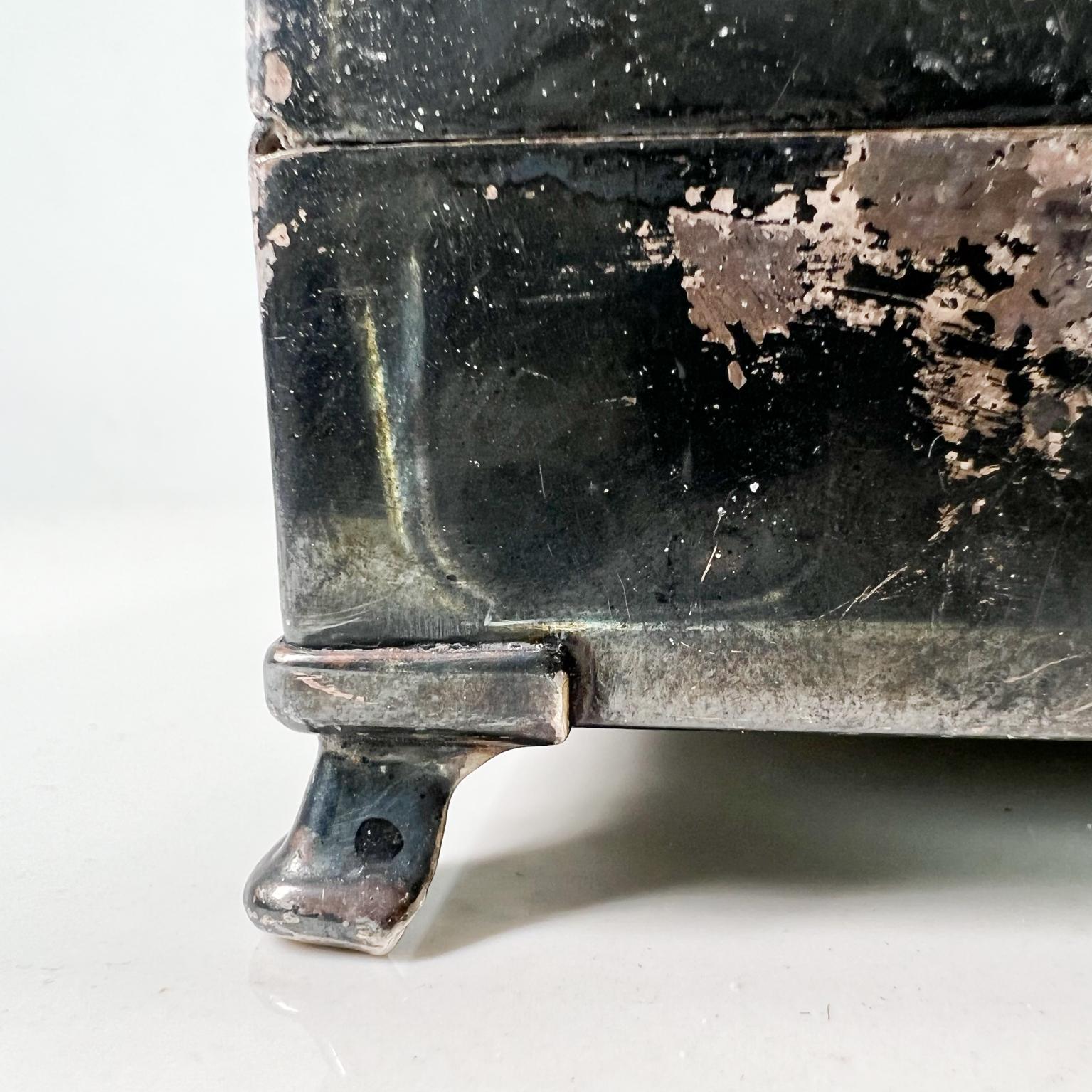 1950s England Fancy Aristocrat Vintage Silverplate Keepsake Box at ...