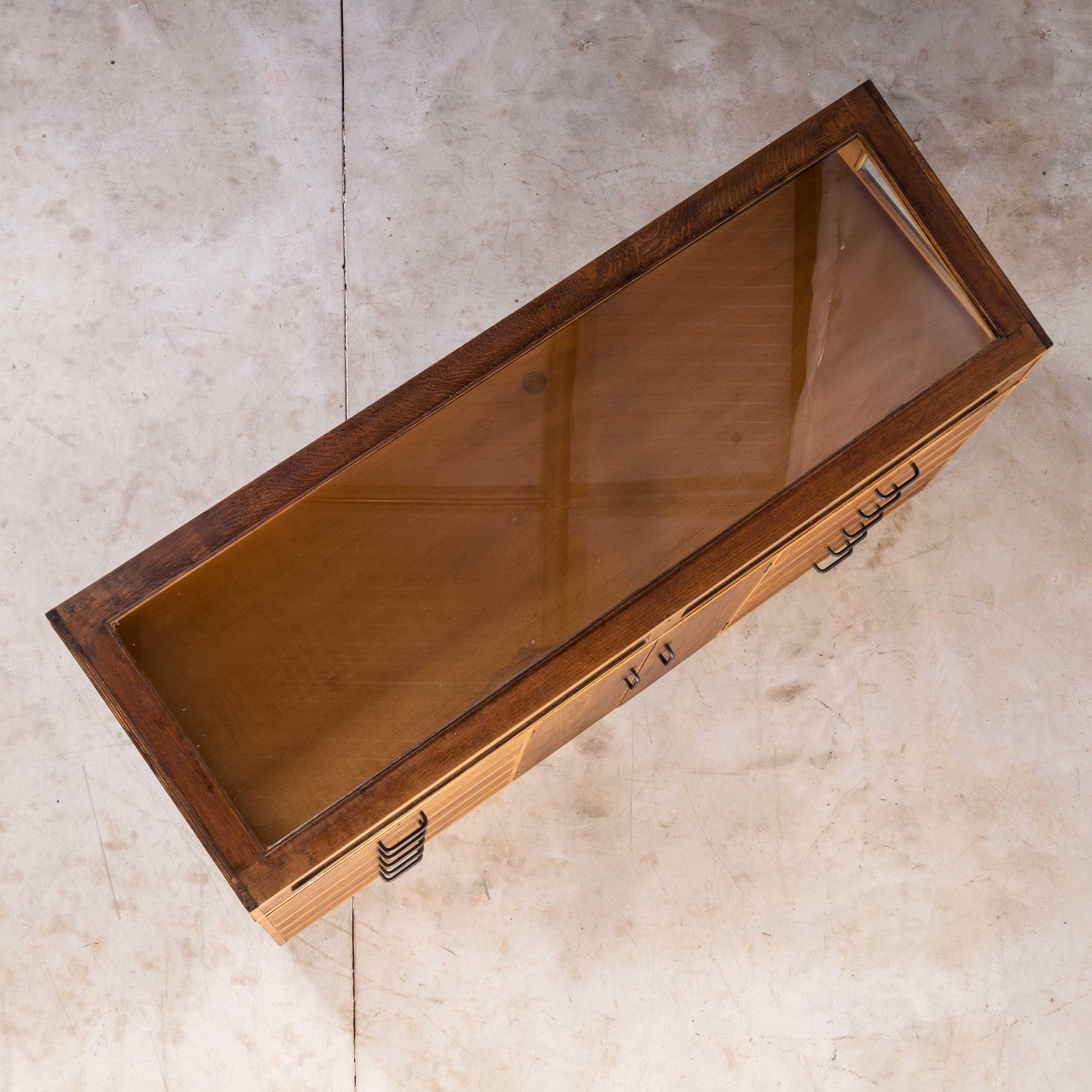 1950's English School Display Cabinet, Hinged Front at 1stDibs