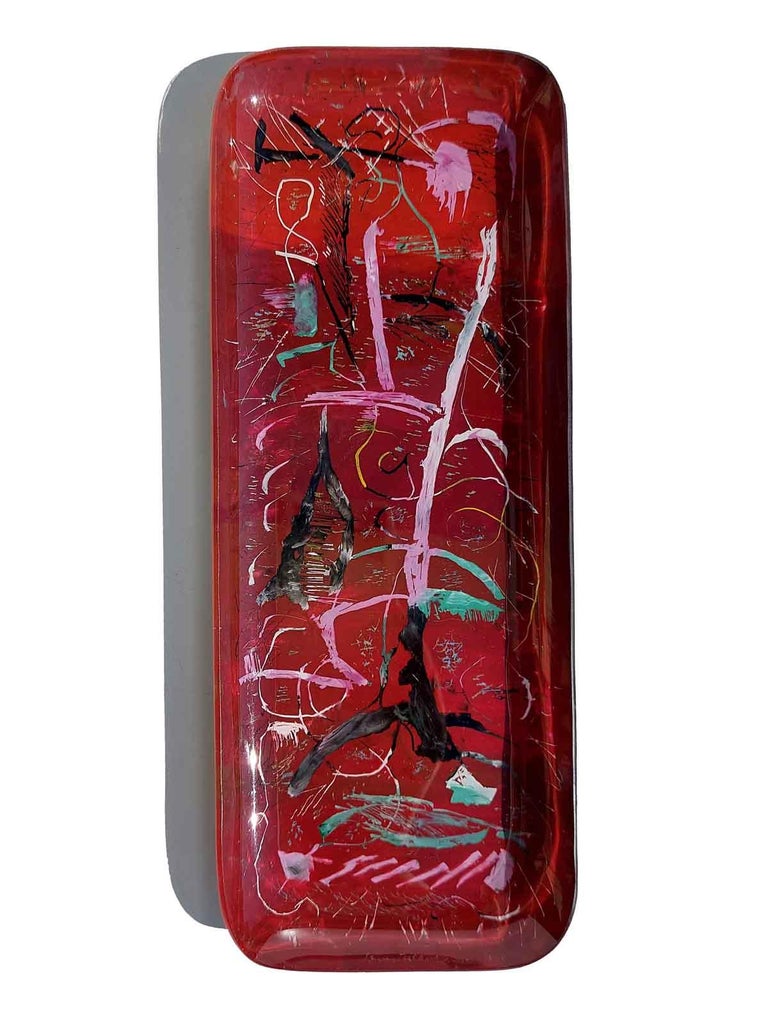 1950s Erwin Burger Abstract Paint Curved Crystal Italian Midcentury 3 ...