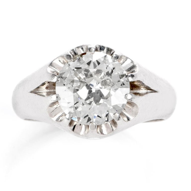 1950s European Diamond Men’s Platinum Gypsy Ring at 1stDibs | gypsy ...