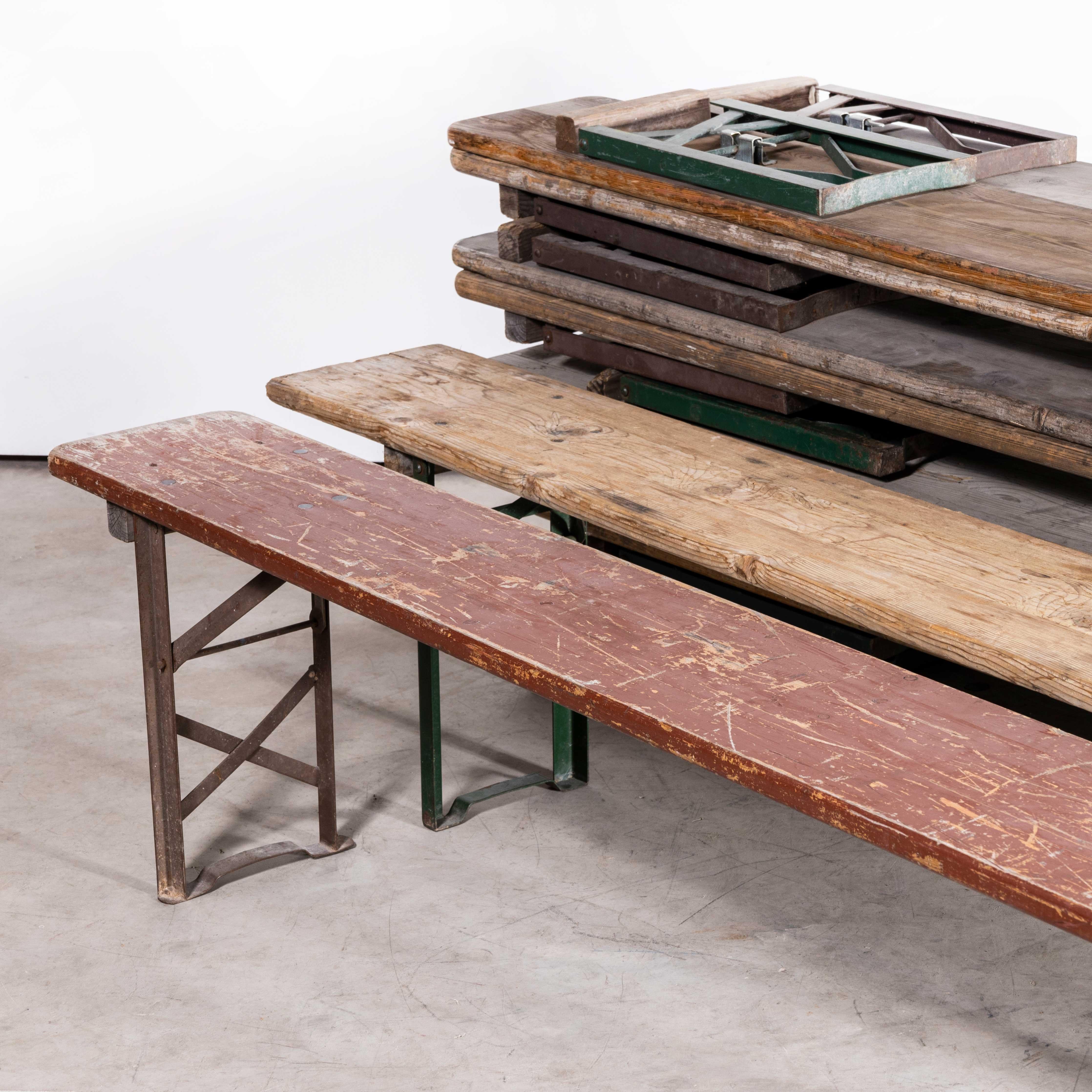 1950s Ex Army Large French Folding Benches For Sale at 1stDibs | army bench