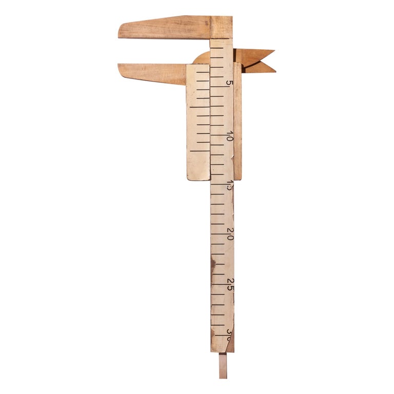 1950s Extra Large Wooden Teaching Callipers For Sale at 1stDibs
