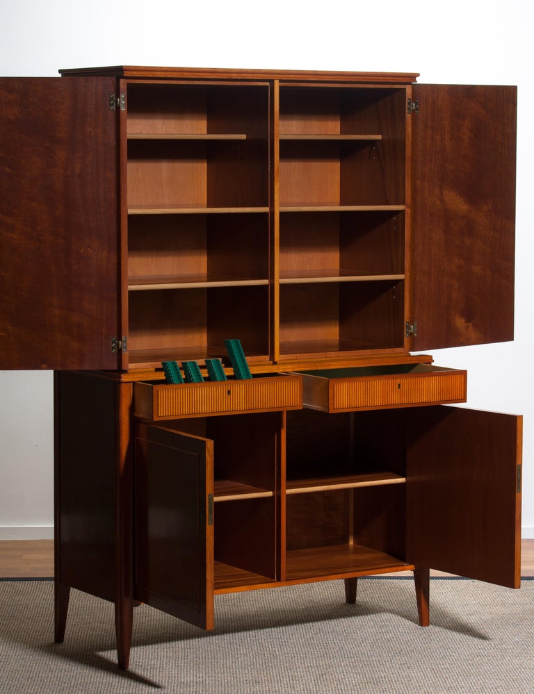 1950s Ferdinand Lundquist Mahogany Buffet Cabinet with Veneer Inlay For ...