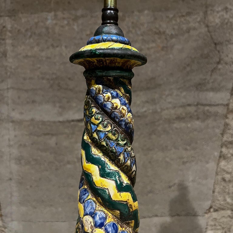 1950s Festive Italian Pottery Table Lamp by Zulimo Aretini For Sale at ...