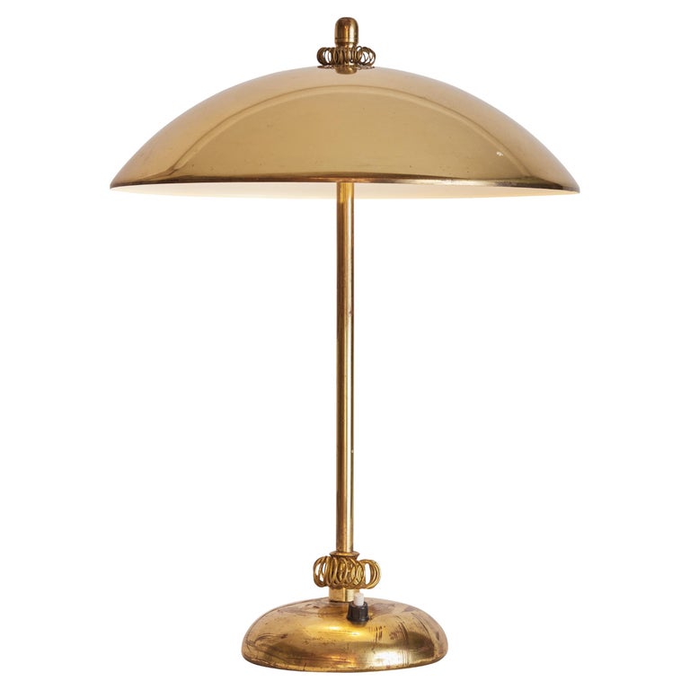 1950s Finnish Brass Table Lamp Attributed to Paavo Tynell For Sale at ...