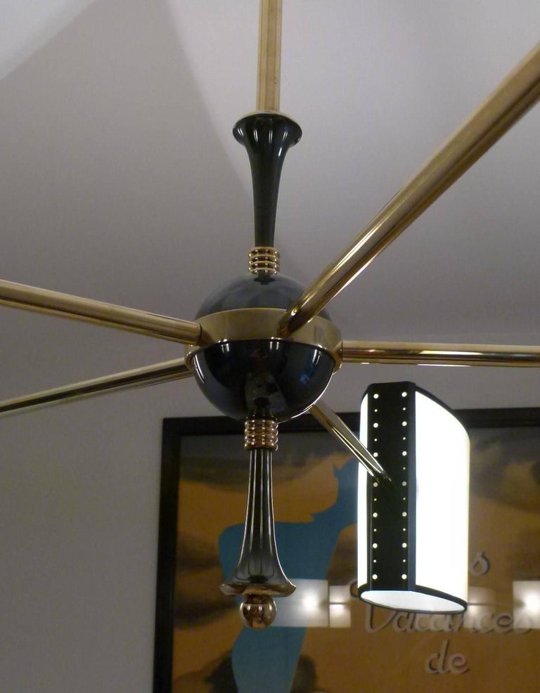 1950s Five Lights French Circular Chandelier by Lunel at 1stDibs