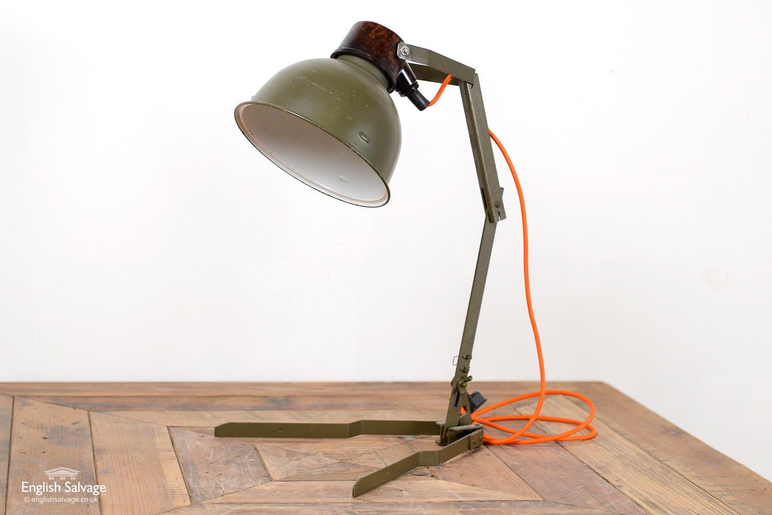 1950s Folding Metal or Bakelite Army Lamp For Sale at 1stDibs