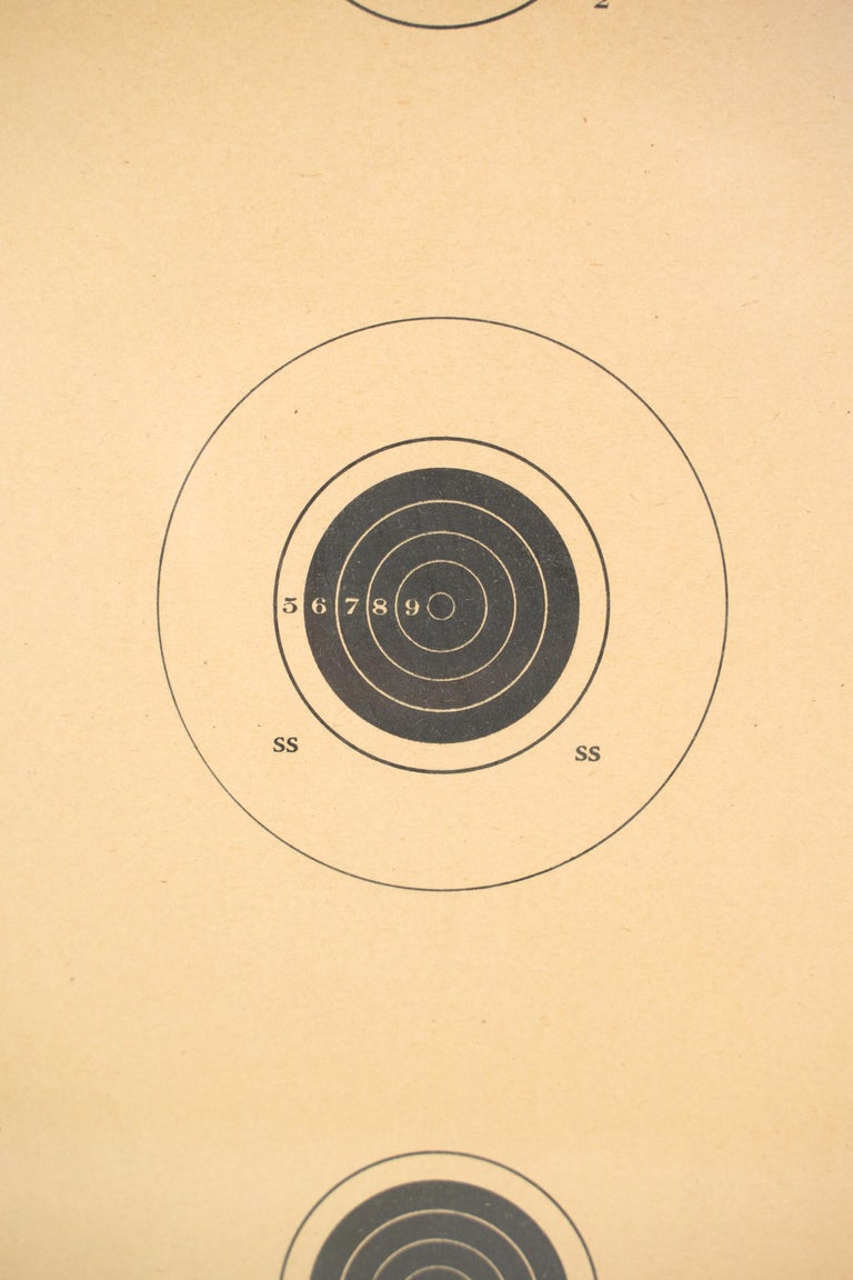 1950s Framed Official NRA Small Bore Rifle Target For Sale at 1stDibs