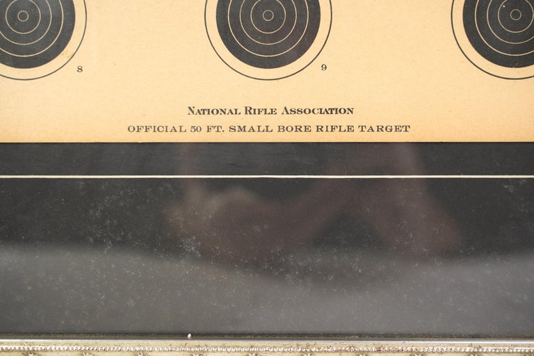 1950s Framed Official NRA Small Bore Rifle Target For Sale at 1stDibs