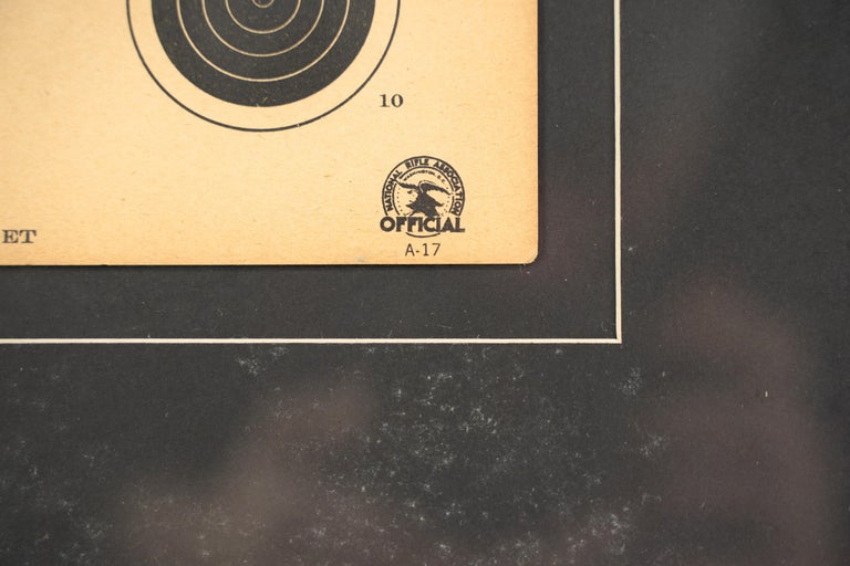 1950s Framed Official NRA Small Bore Rifle Target For Sale at 1stDibs