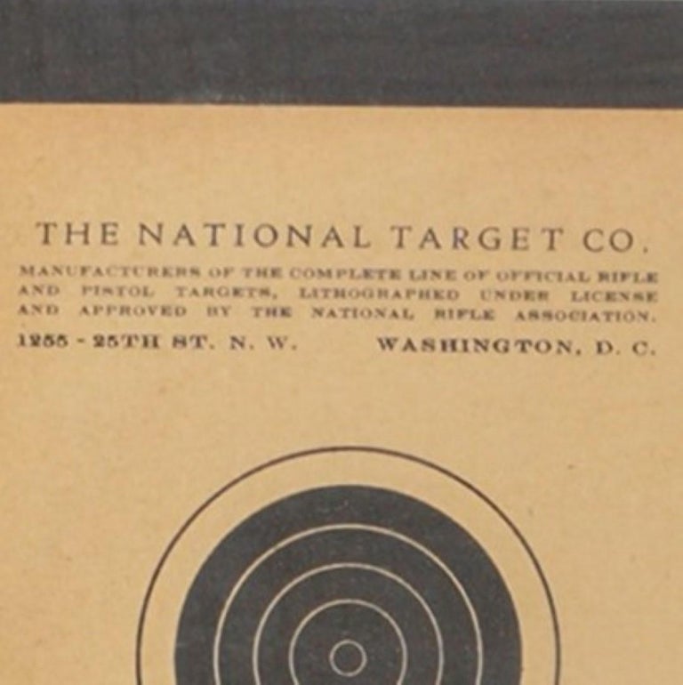 1950s Framed Official NRA Small Bore Rifle Target For Sale at 1stDibs