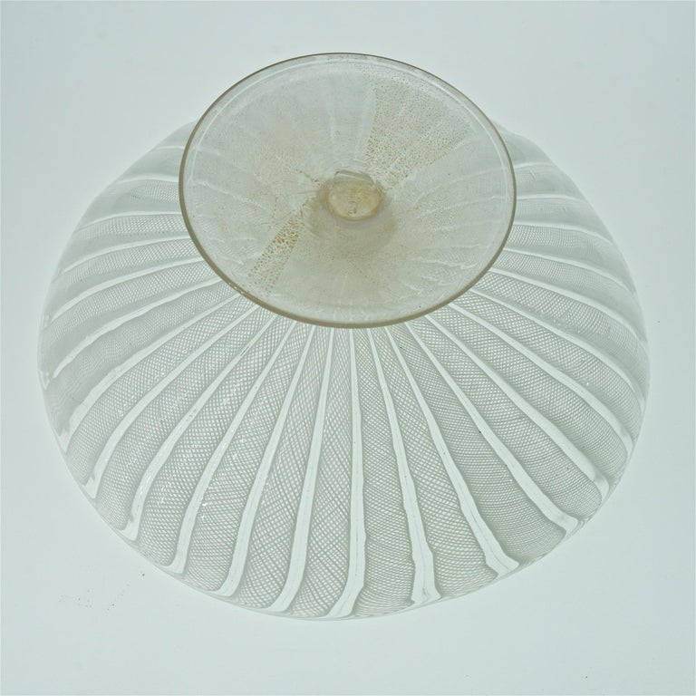 1950s Art Glass Compote Bowl Leaf Cup Set Mid-Century Venini Fratelli ...