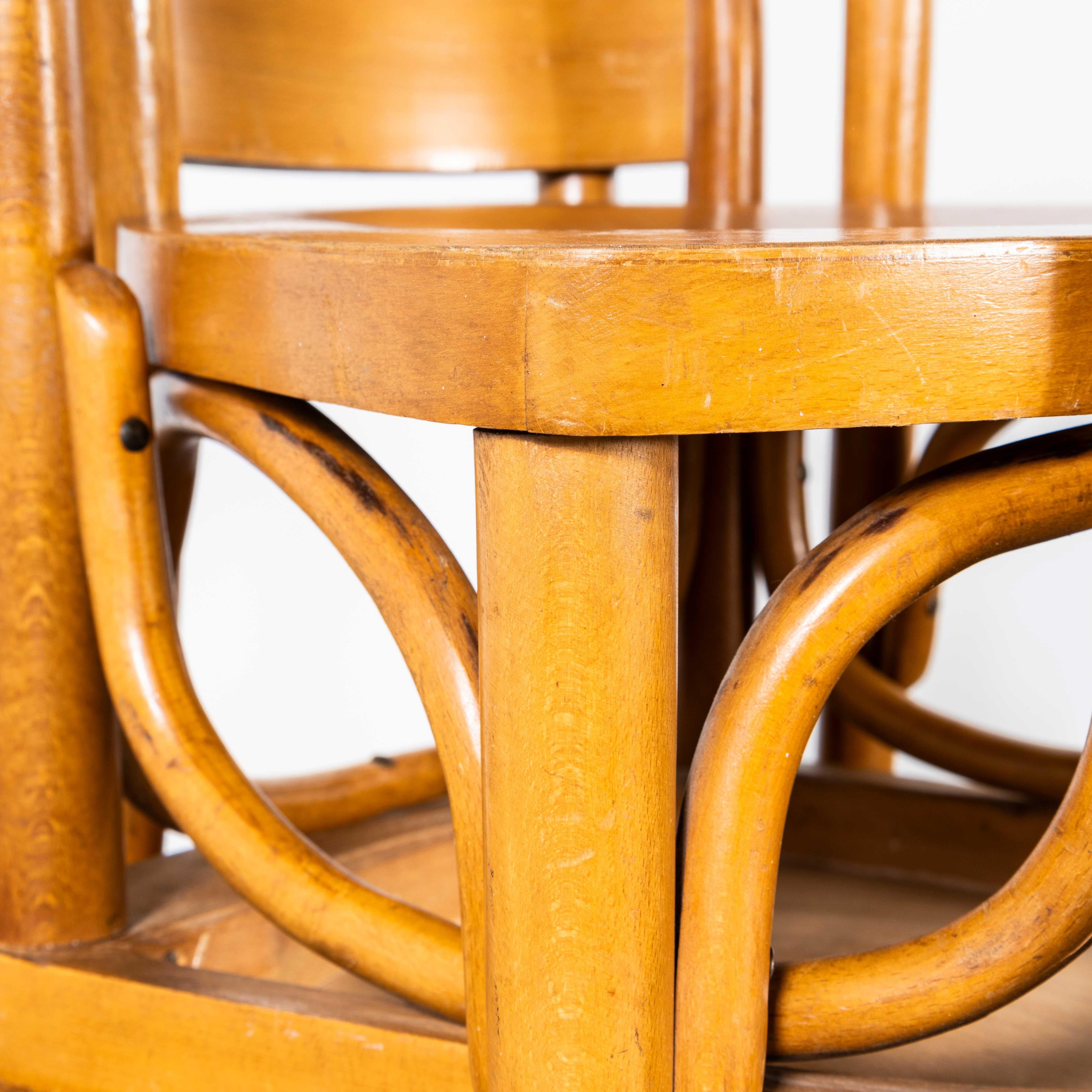 1950's Baumann Blonde Edge Back Bentwood Chairs - Set Of Twenty Two at ...