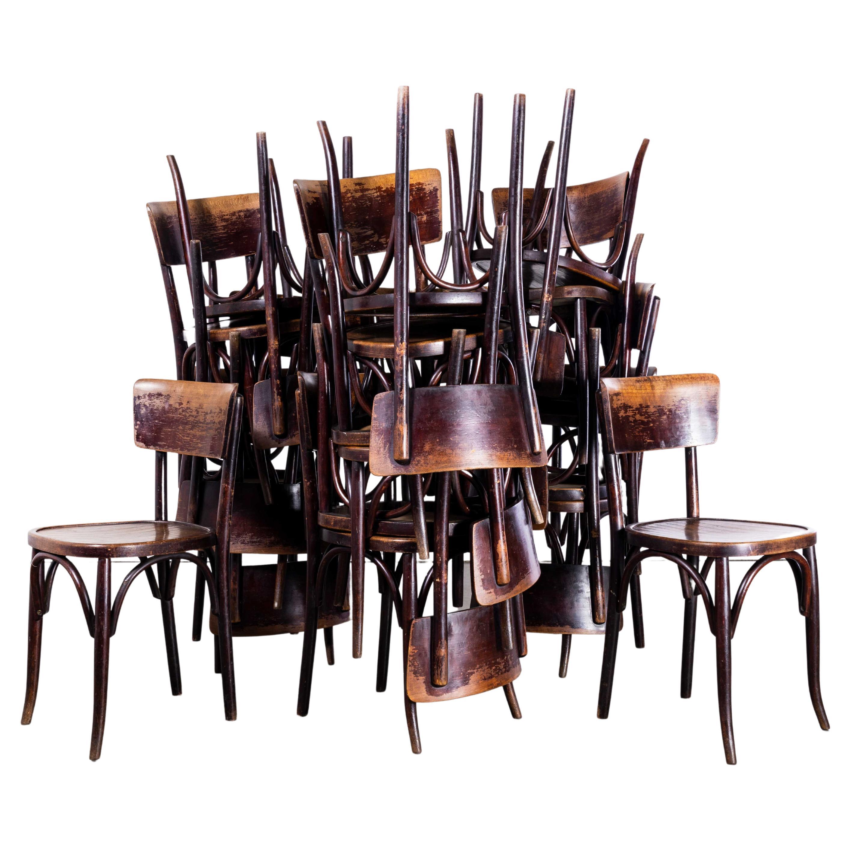 1950s French Baumann Faded Mahogany Bentwood Dining Chairs, Last Few ...