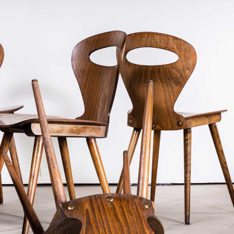 1950's French Baumann Fourmi Dining Chair, Set of Ten For Sale at 1stDibs