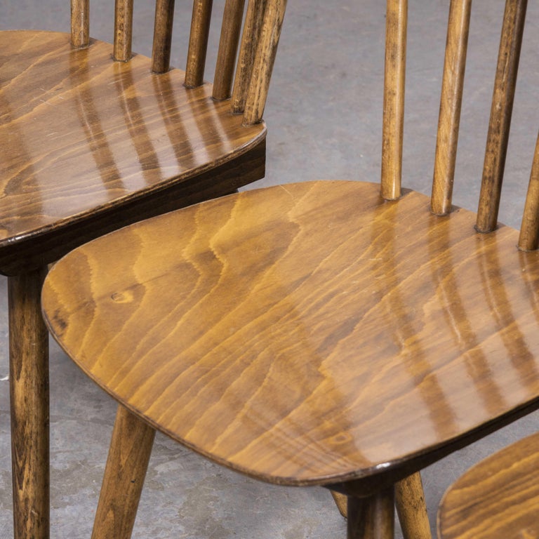 1950's French Baumann Menuet Dining Chair, Set of Four For Sale at 1stDibs