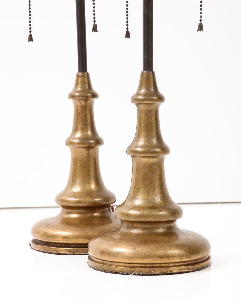 1950's French Bronze Table Lamps at 1stDibs