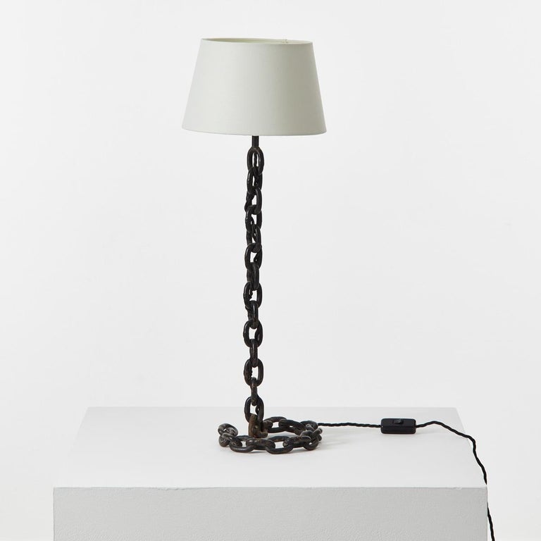 1950s French Chain-Link Table Lamp in the Manner of Franz West at 1stDibs