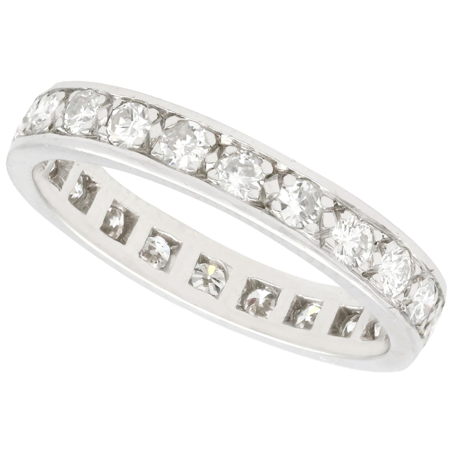 1950s Diamond and Platinum Full Eternity Ring at 1stDibs